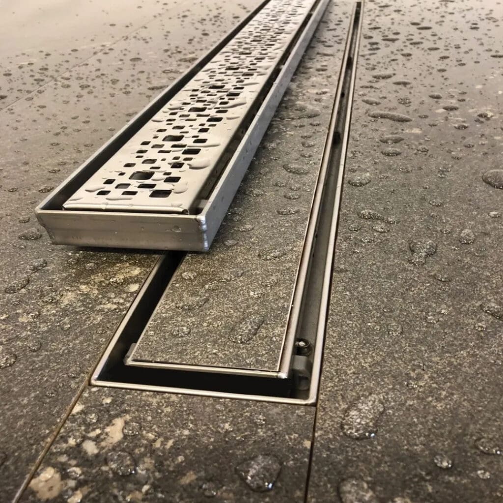 Linear Shower Drain (2-in-1 Stainless Steel Grate & Tile Insert) - AlinO